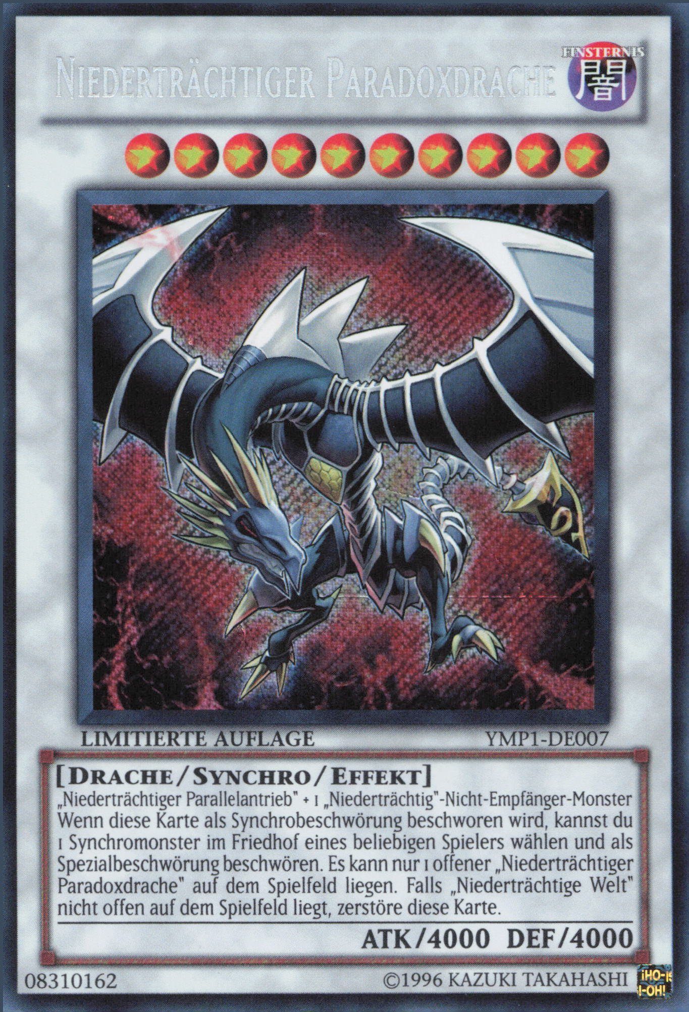 Recollectibles Sammelkarte Yugioh Karte Niederträchtiger Paradoxdrache