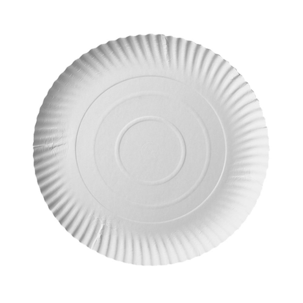 Papstar Pappteller 50 Teller Pappe Pure Rund Ø 24 Cm · 2 Cm Weiss