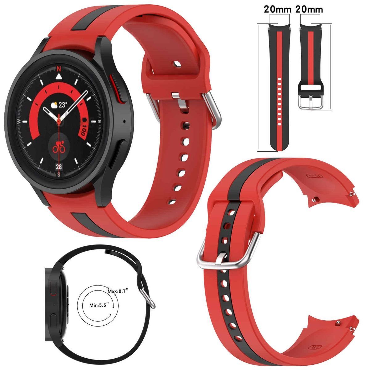 Wigento Für Samsung Watch 5 5 Pro 40 44 45 Mm Uhr Kunststoff