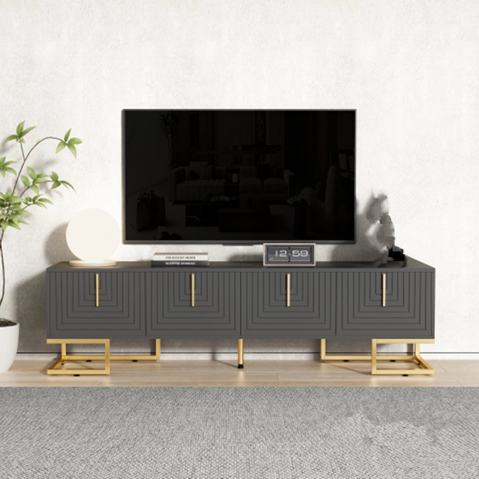 Xdeer Tv Schrank Tv Schranklowboard Mit Strukturierter Tür Tv Möbel