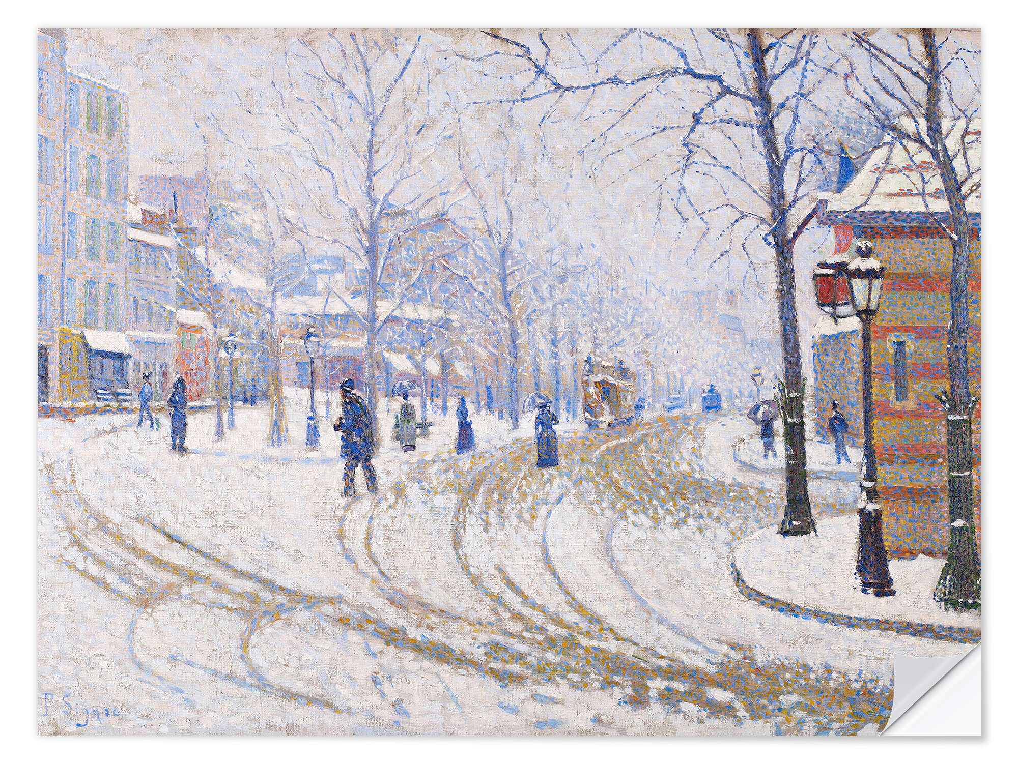 Posterlounge Wandfolie Paul Signac Schnee Boulevard De Clichy Paris
