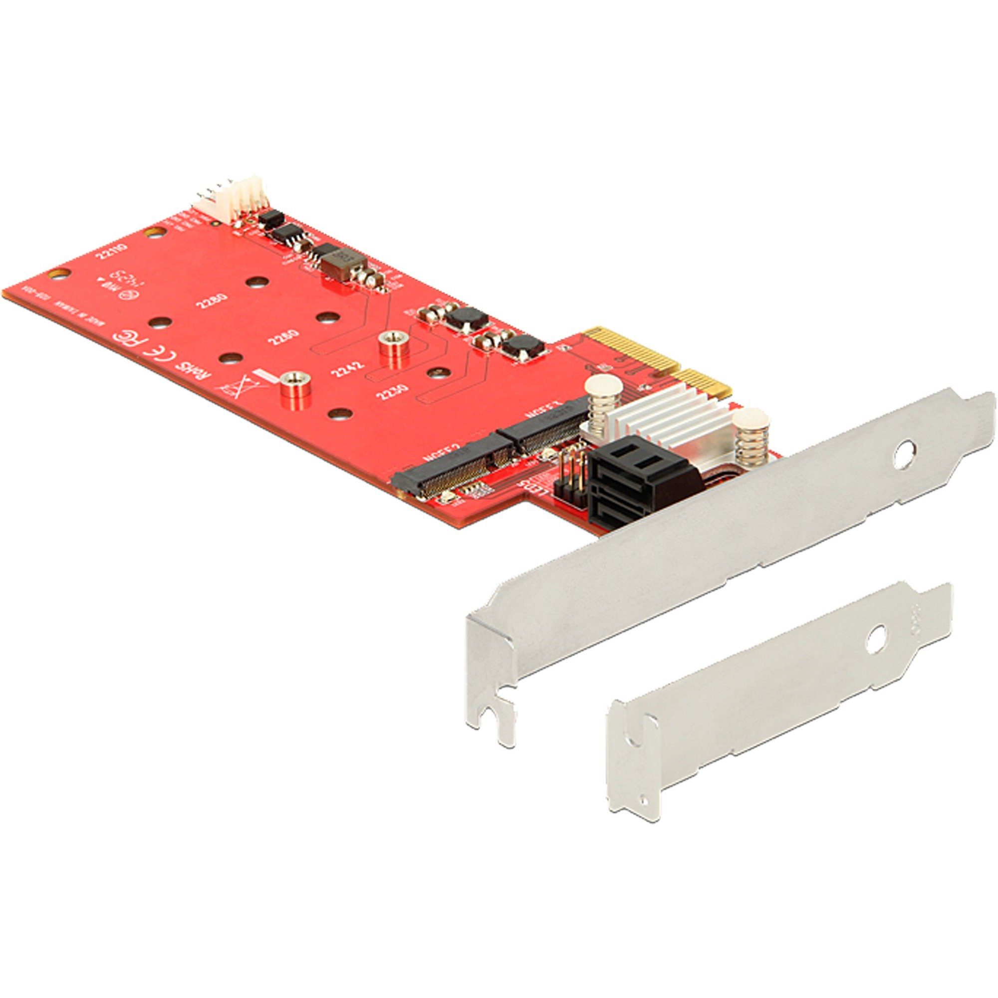 Delock DeLOCK PCIe 2x M.2 NGFF + 2x SATA Raid, Controller Adapter ...