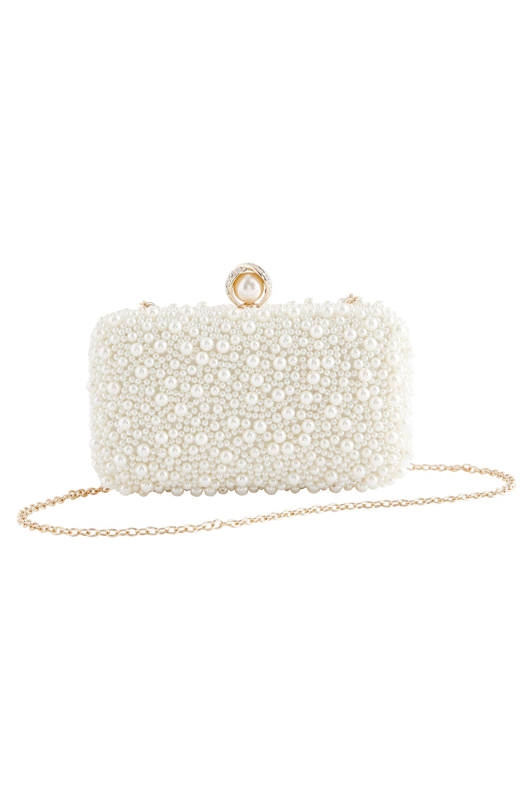 Next Clutch Clutch mit Perlen (1-tlg)