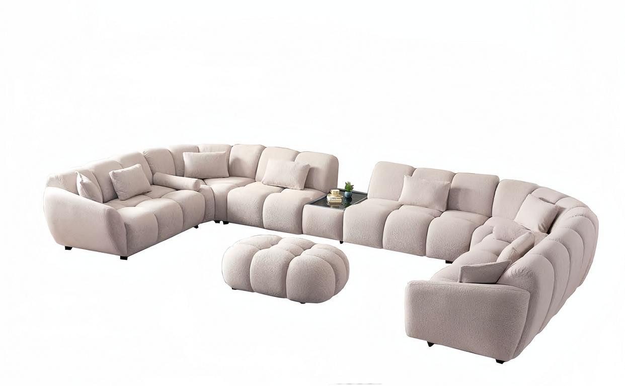 JVmoebel Wohnlandschaft Ecksofa U-Form Sofa Wohnlandschaft Couch ...