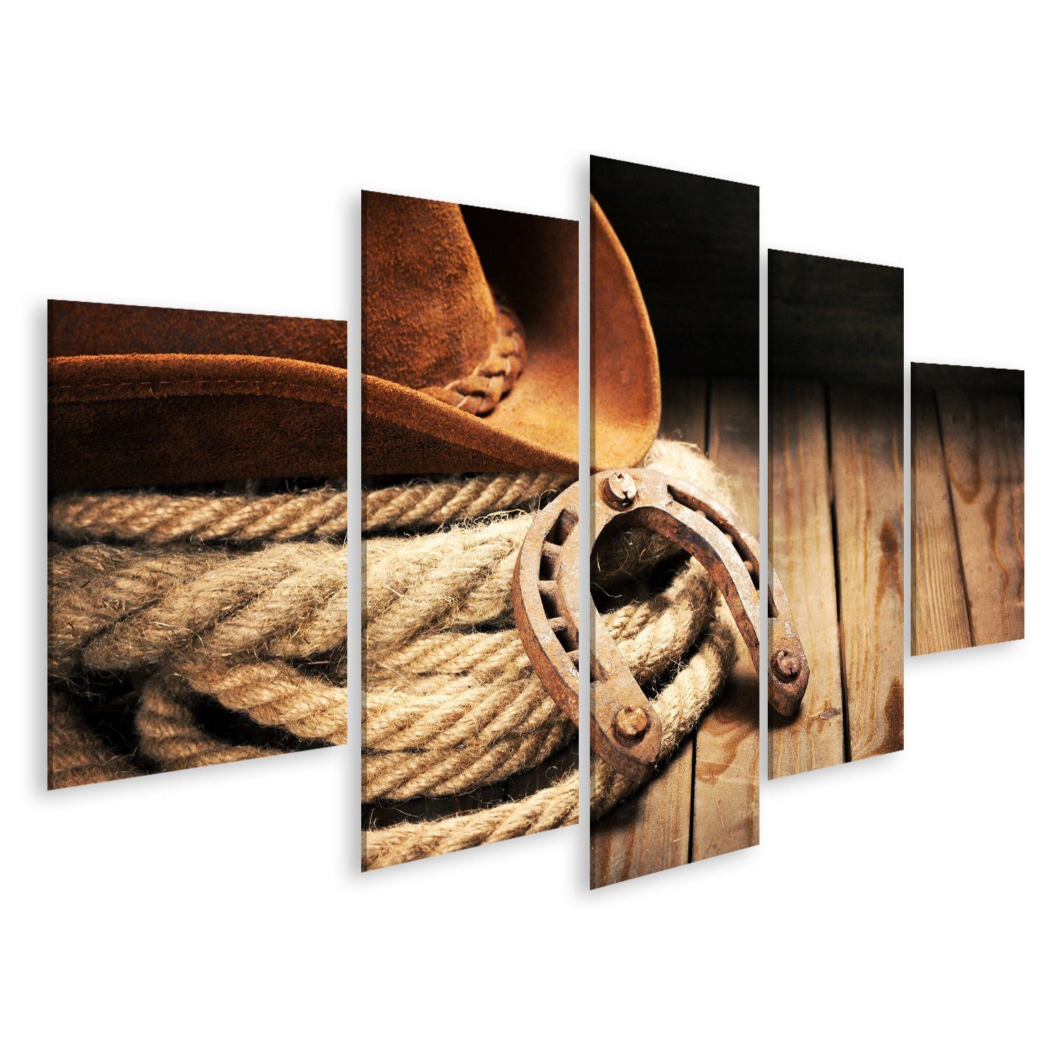 islandburner Leinwandbild Bild auf Leinwand Cowboy Wandbild Leinwandbild Wand Bilder Poster 170