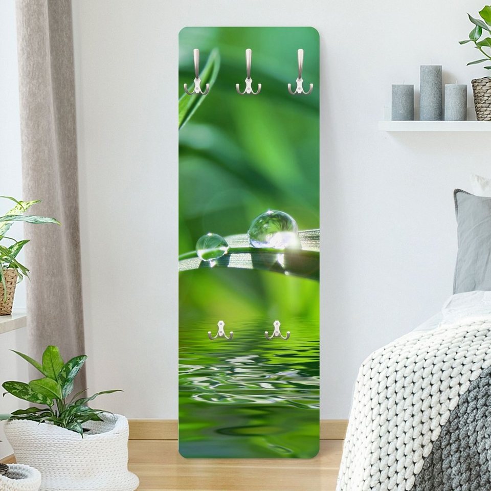 Bilderdepot24 Garderobenpaneel Grün Blumen Floral Botanik Tropisch