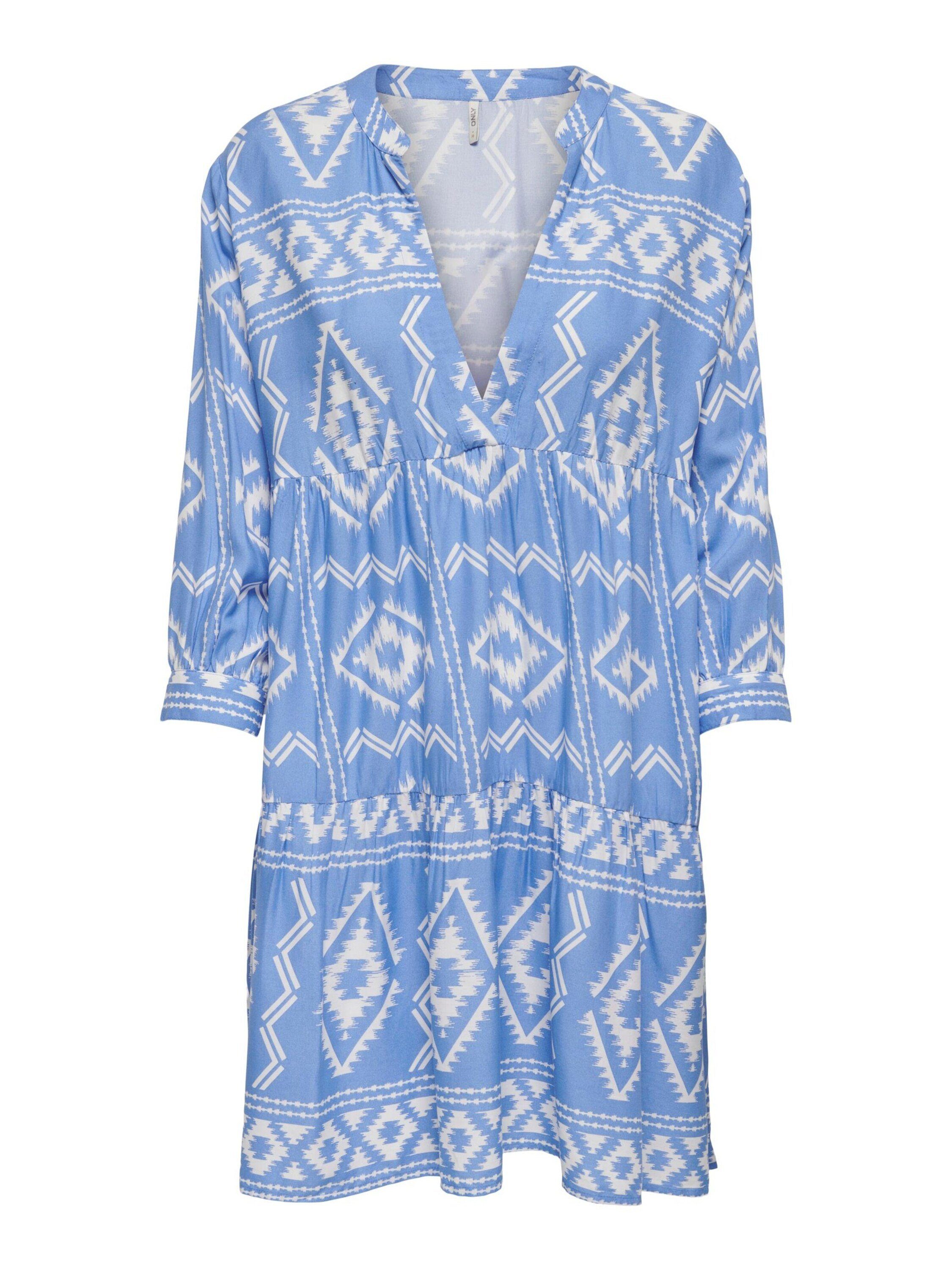 ONLY Blusenkleid Ally Athena (1-tlg) Drapiert/gerafft, 1-Knopf-Manschetten