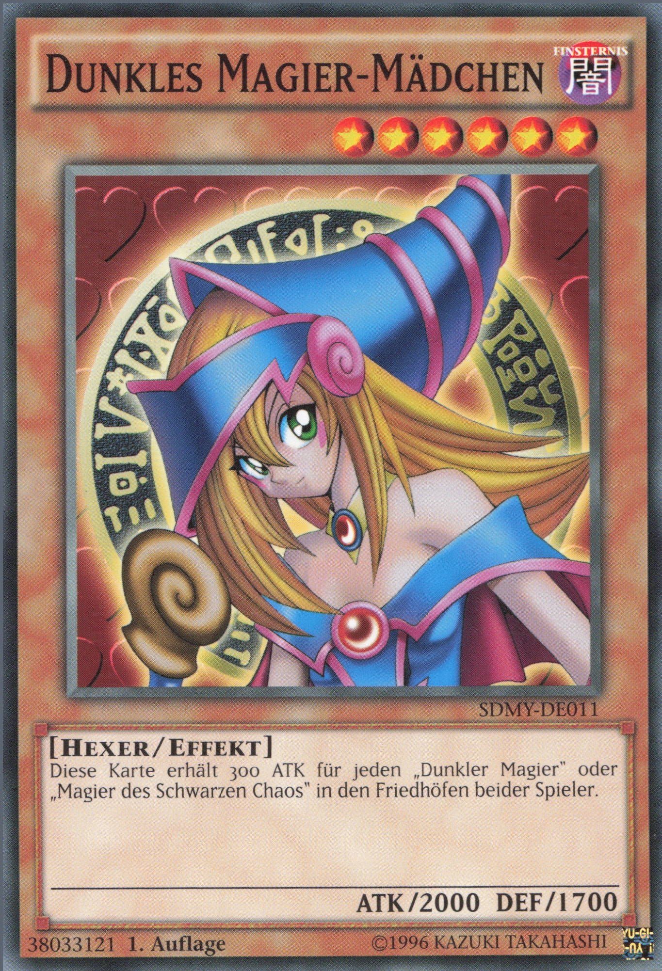 ReCollectibles Sammelkarte YuGiOh Karte Dunkles Magier-Mädchen deutsch, Yu-Gi-Oh! Karte SDMY ...