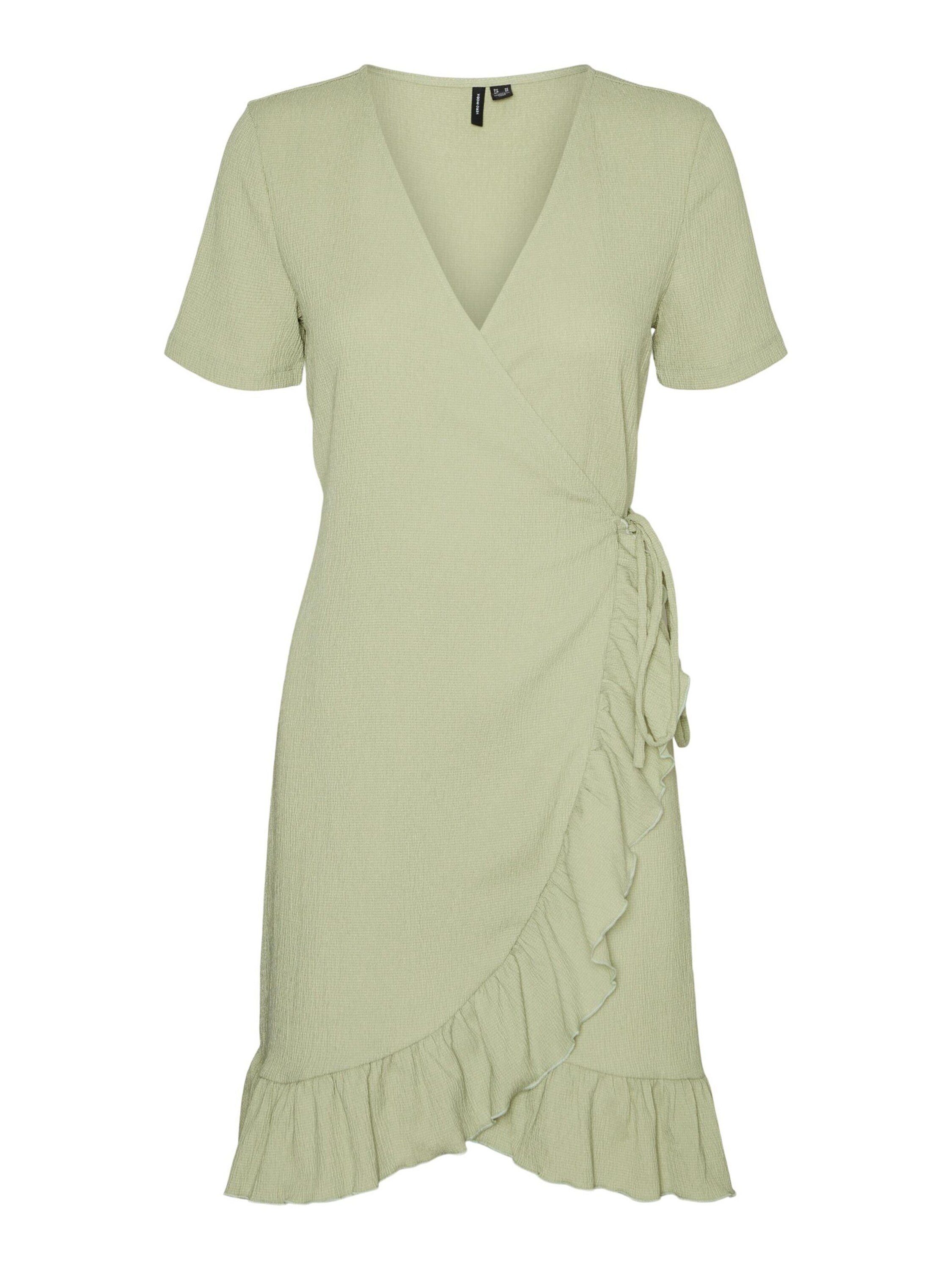 Vero Moda Minikleid Haya 1 Tlg Wickel Design Volant Abgesteppter