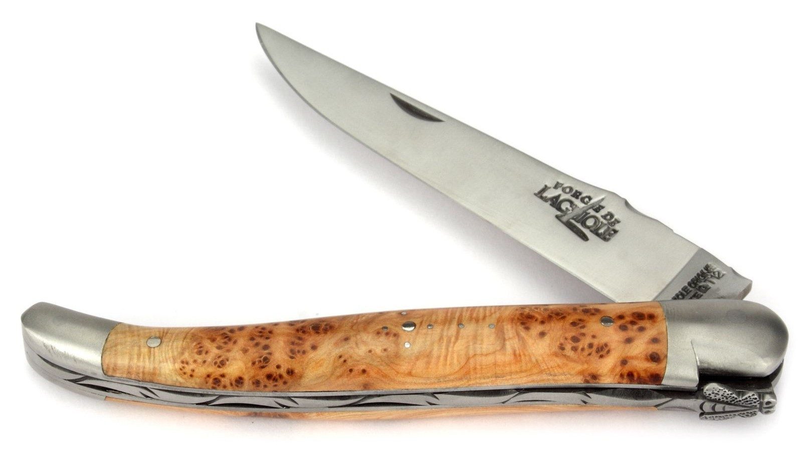 Forge de Laguiole Taschenmesser 1212 F IN GE SAT, "Collection" - Griff 12cm Wacholder - Feder ...