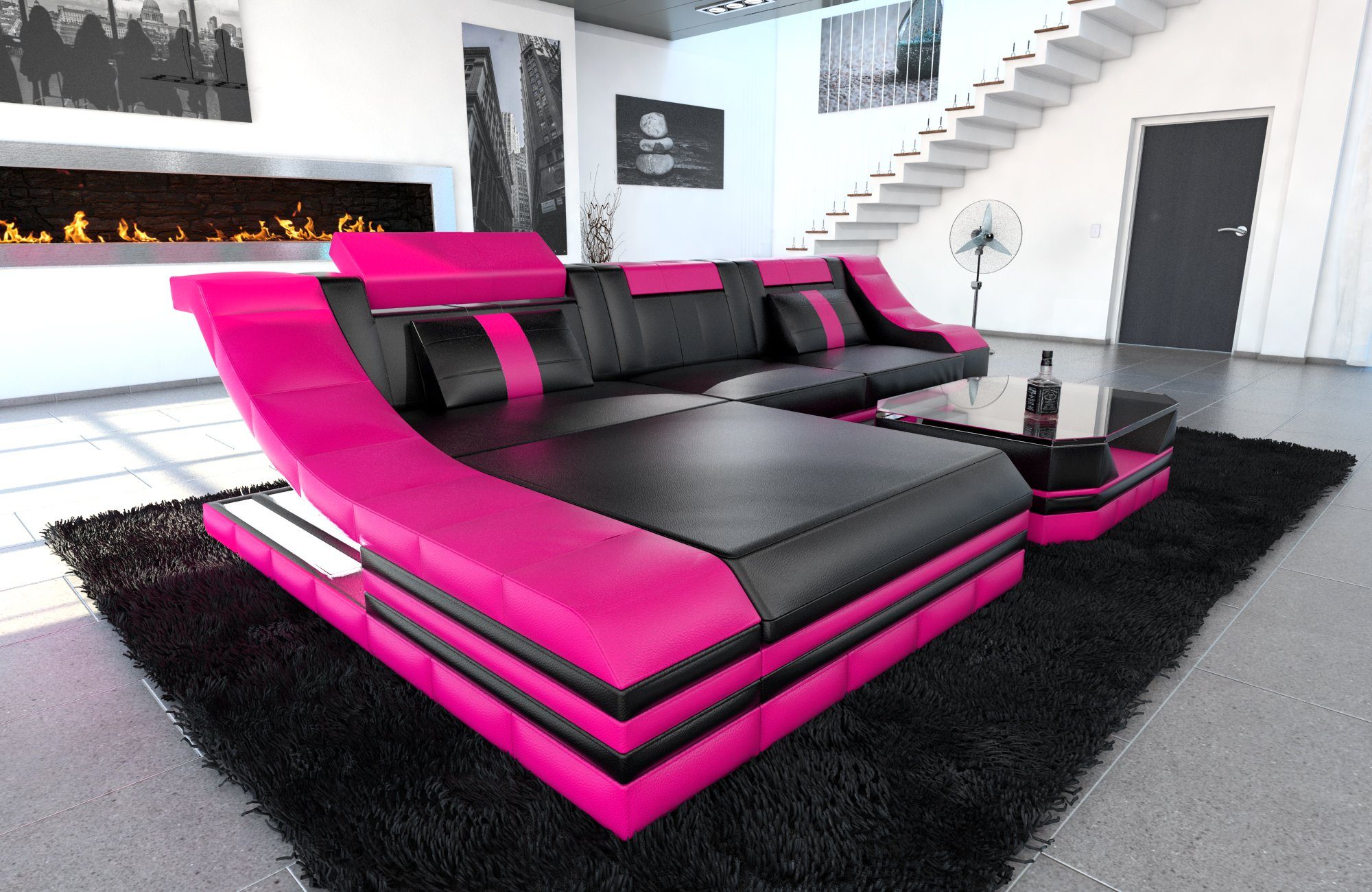 Sofa Dreams Ecksofa Ledercouch Sofa Leder Turino L Form Ledersofa ...