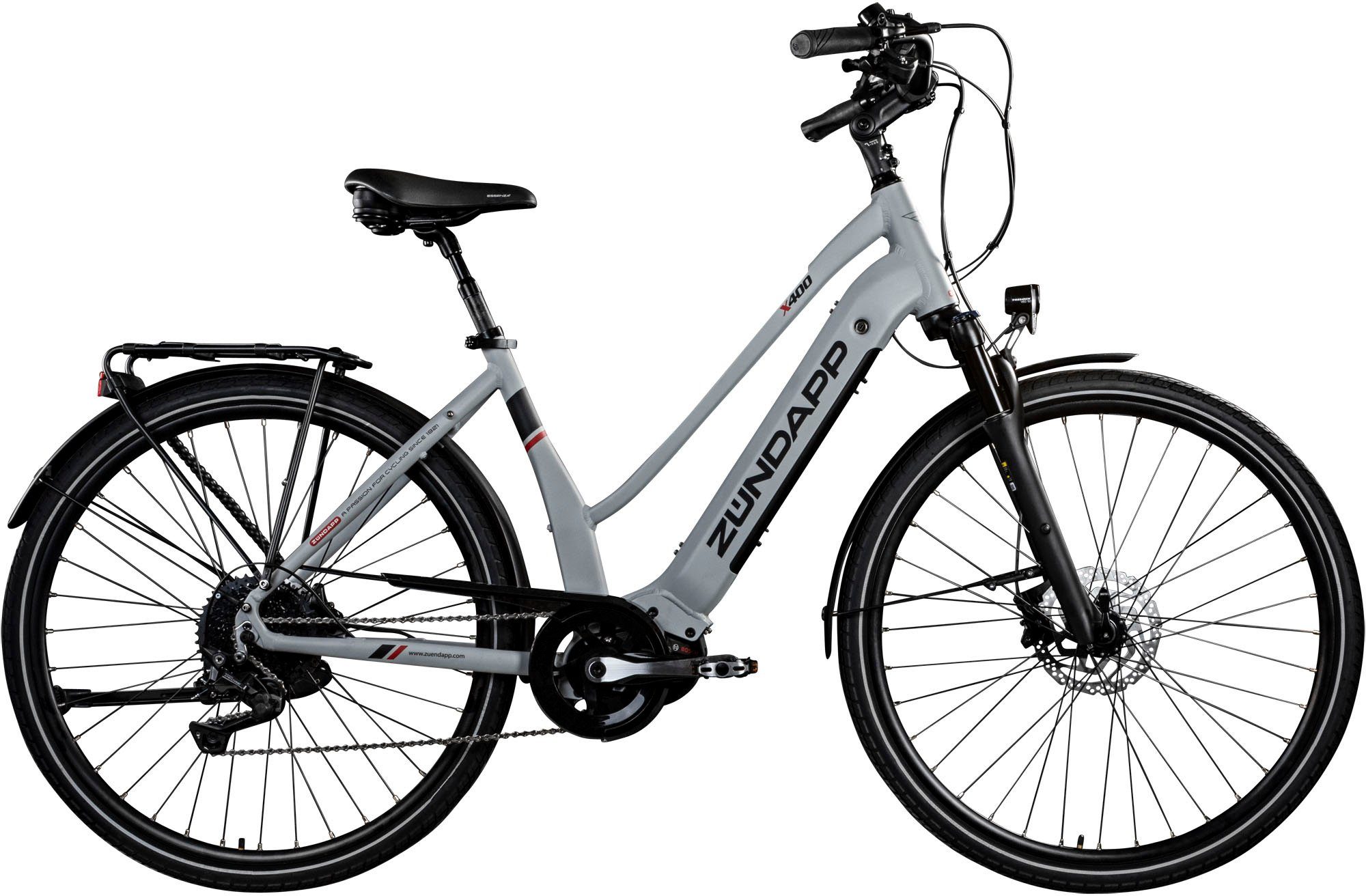 Zündapp E-Bike X400, 11 Gang Shimano Deore XT Schaltwerk, Kettenschaltung, Mittelmotor 250 W