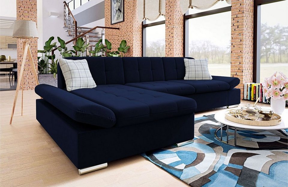 Mirjan24 Ecksofa Malwi Premium Mit Schlaffunktion Und Bettkasten Mit