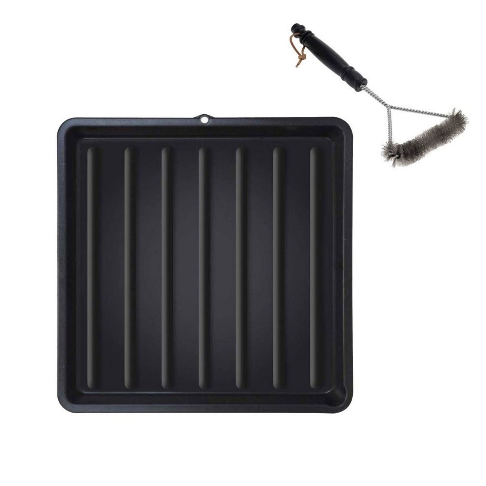 Toci Grillbürste Grillreiniger Set Grillrost Reinigungswanne