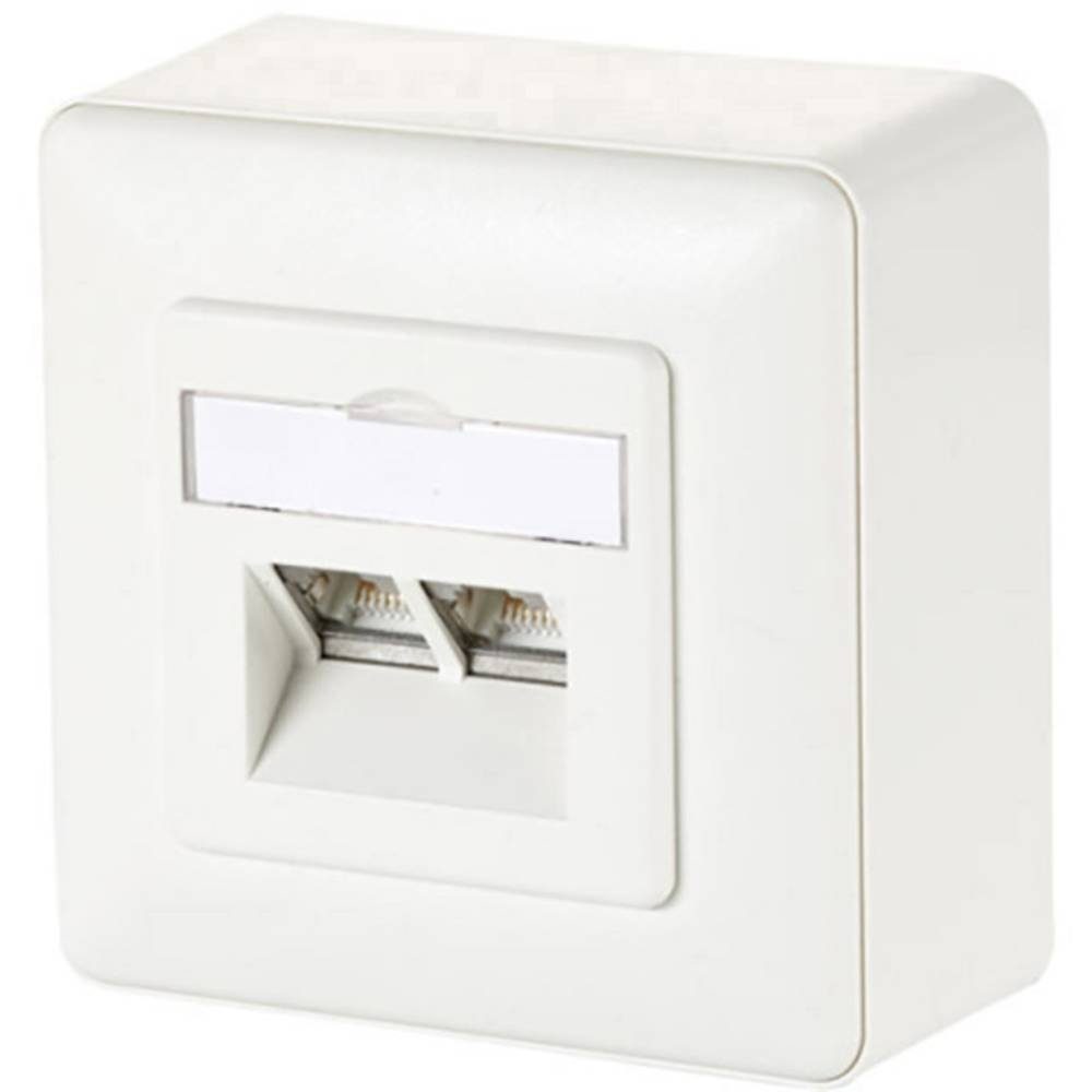 Metz Connect E-DAT design 2 Port AP Cat.6 Netzwerk-Adapter, Modulfähig