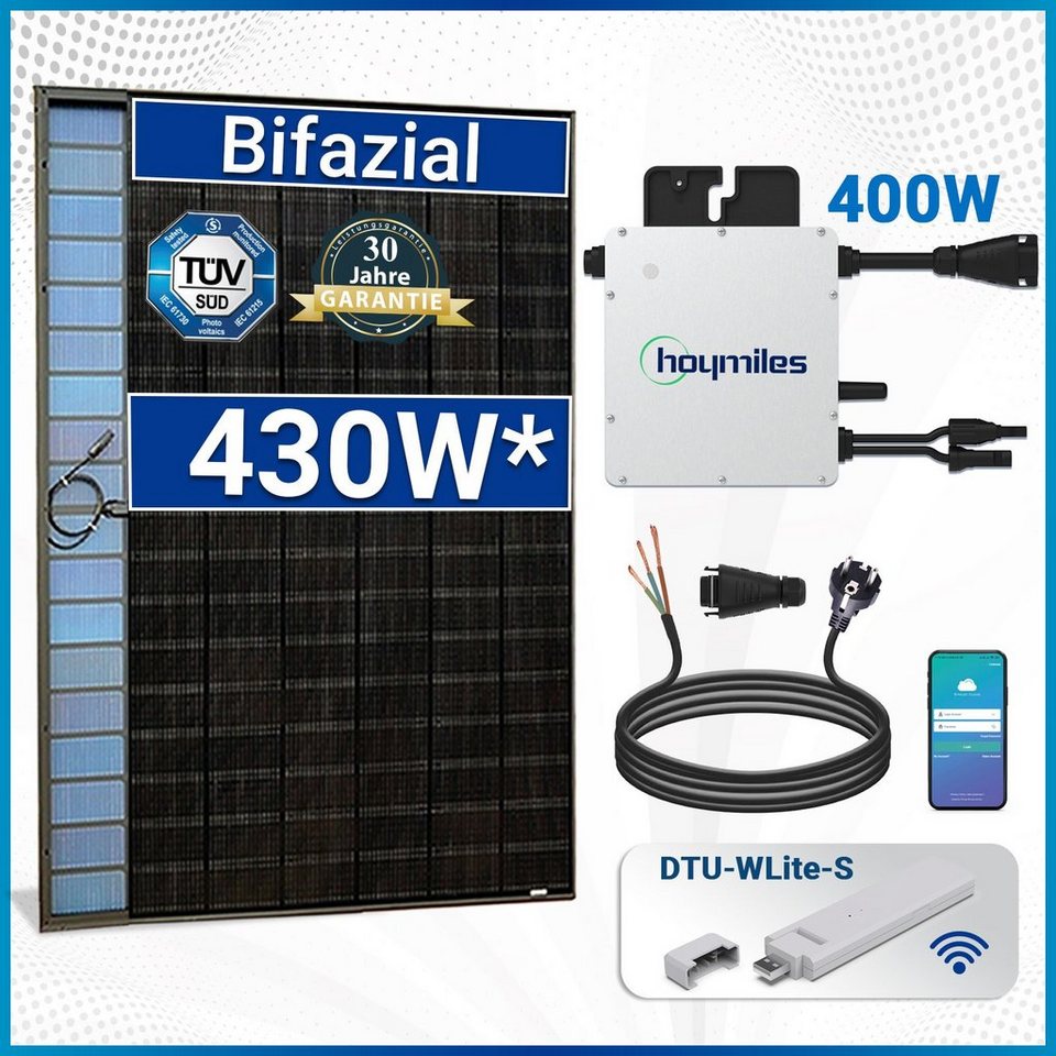 Solar Hook Etm Solaranlage 430w Bifazial Balkonkraftwerk Komplettset