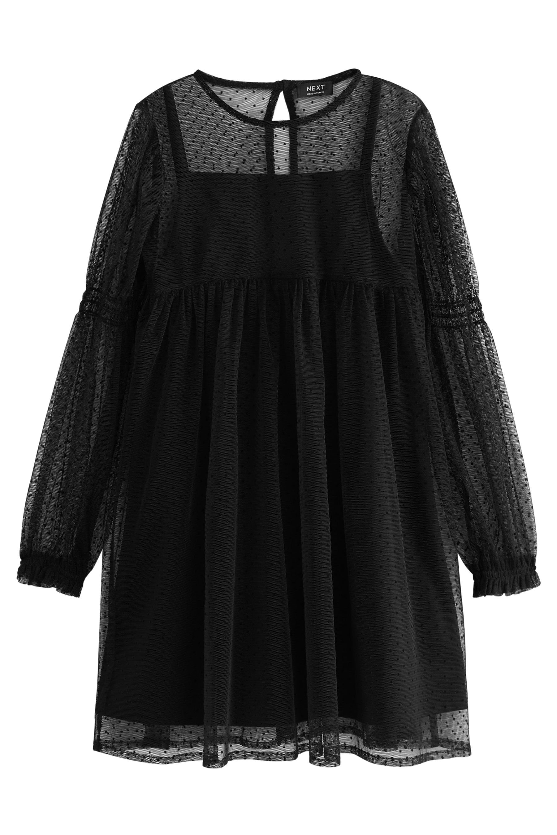 Next Partykleid Gesmoktes Mesh Kleid 2 Tlg Mode Für Die Ganze Famile