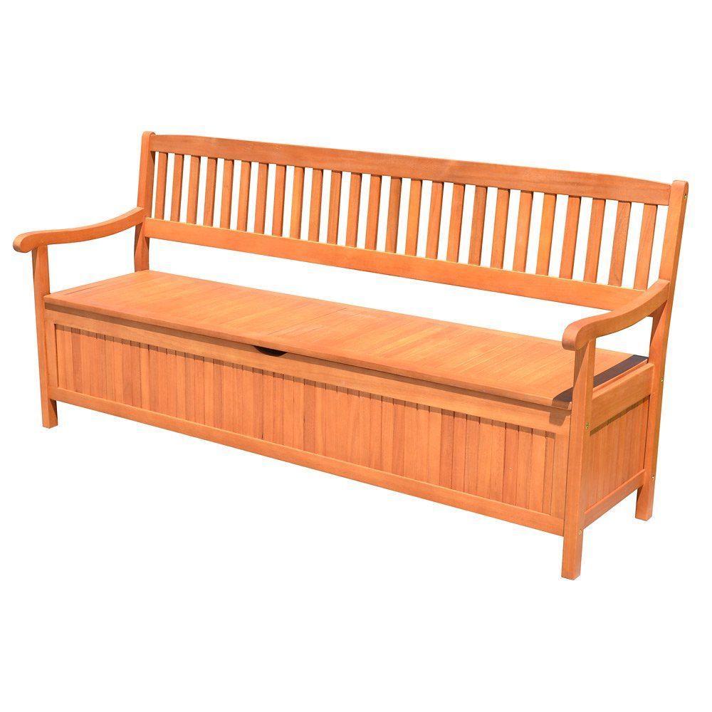 Lomadox Gartenbank Garda 120 Mit Staufach Aus Eukalyptus Bht Ca