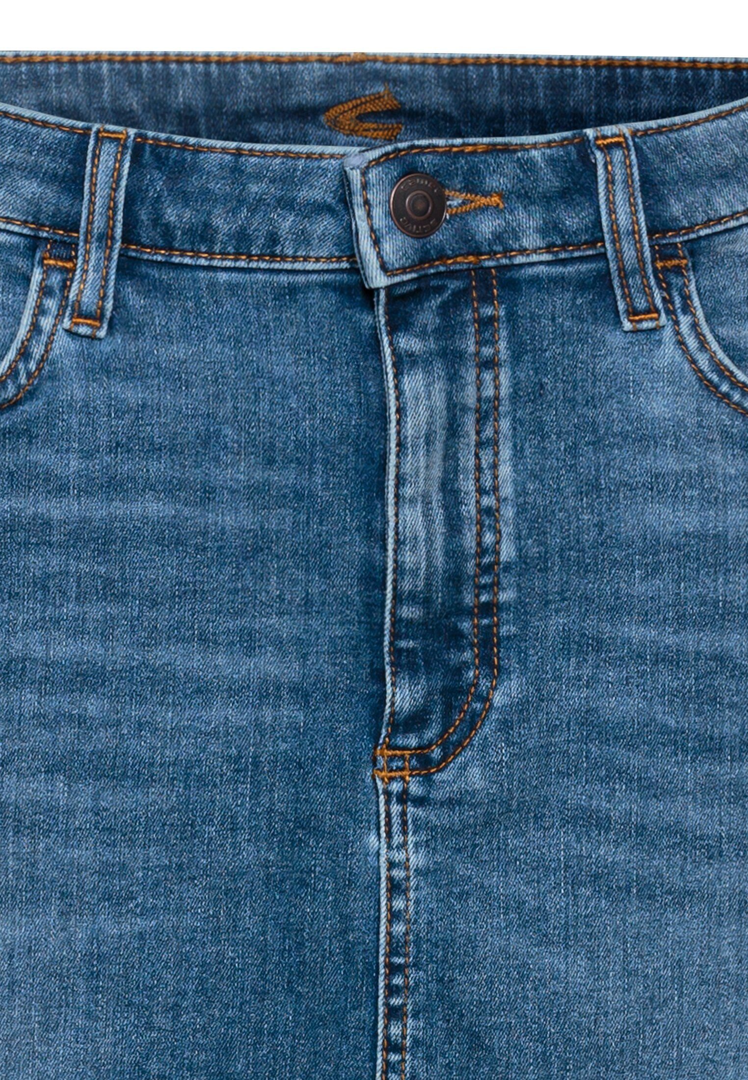 camel active Jeansrock im Used-Look, Hoher Tragekomfort durch ...