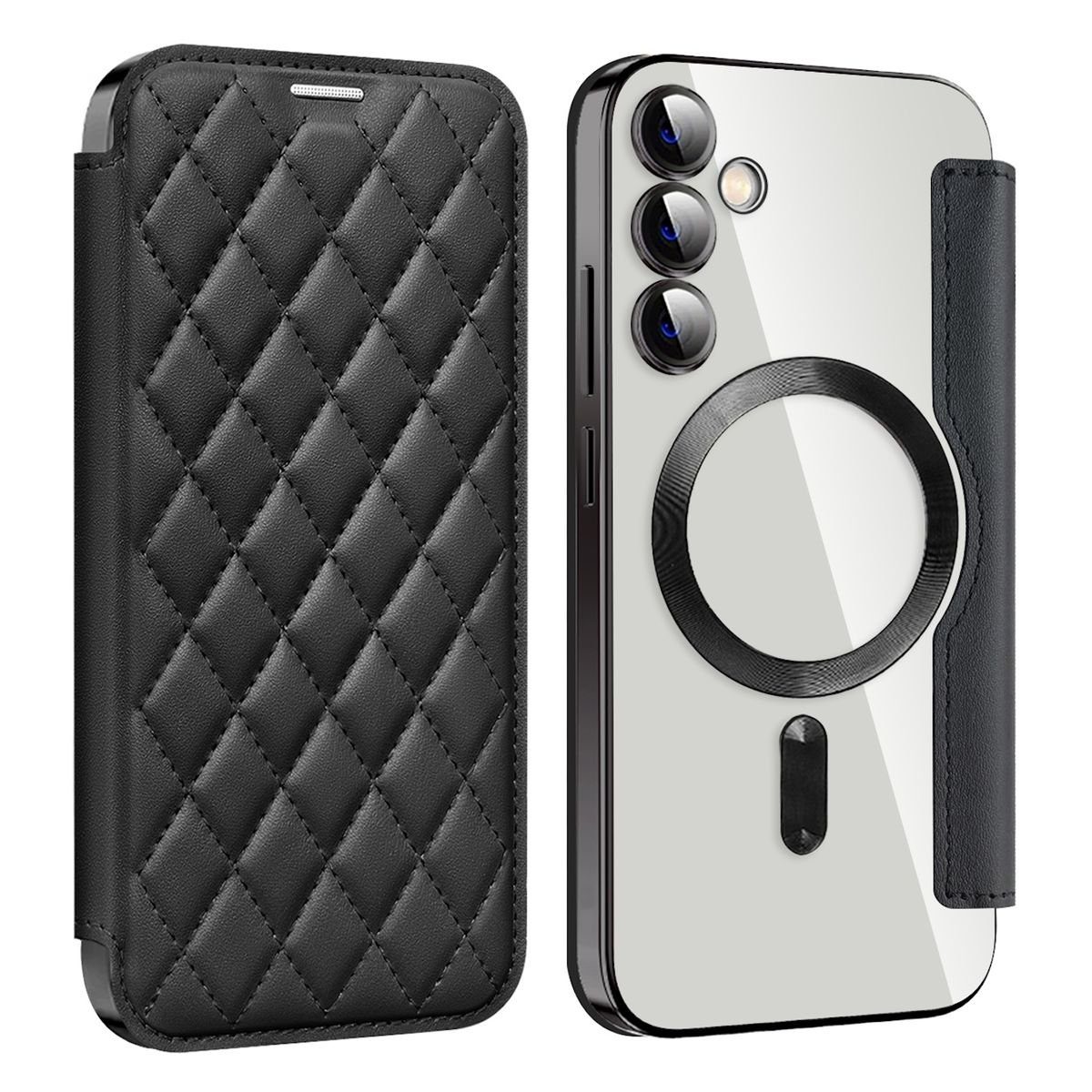 Wigento Handyhülle Für Samsung Galaxy S23 Fe 360 Grad Full Magsafe Anti