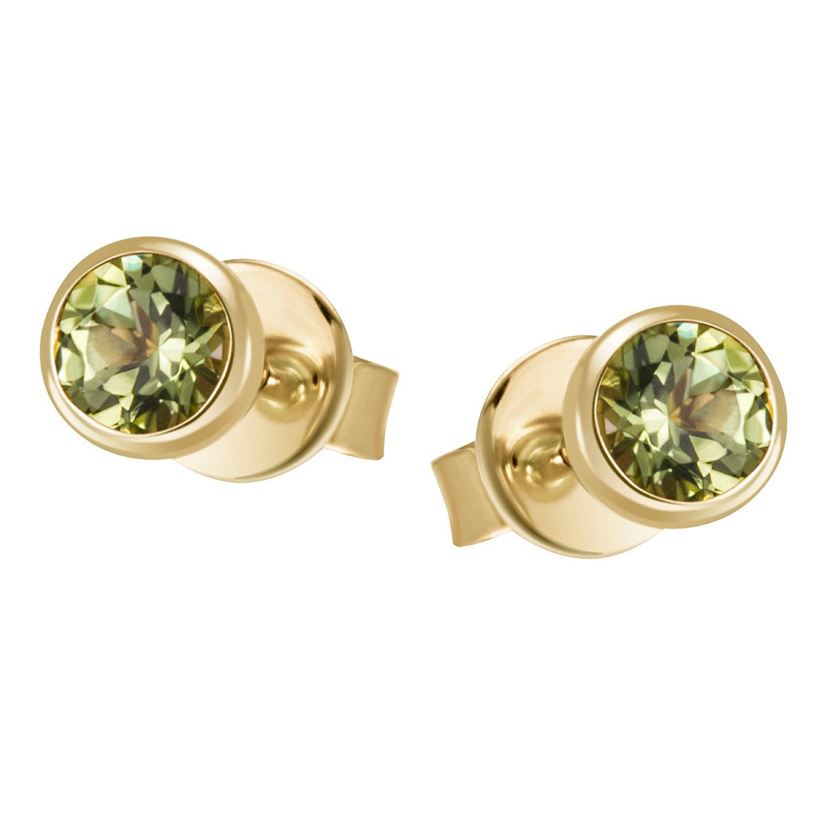 Reflexion Diamonds Paar Ohrstecker 375/- Peridot grün