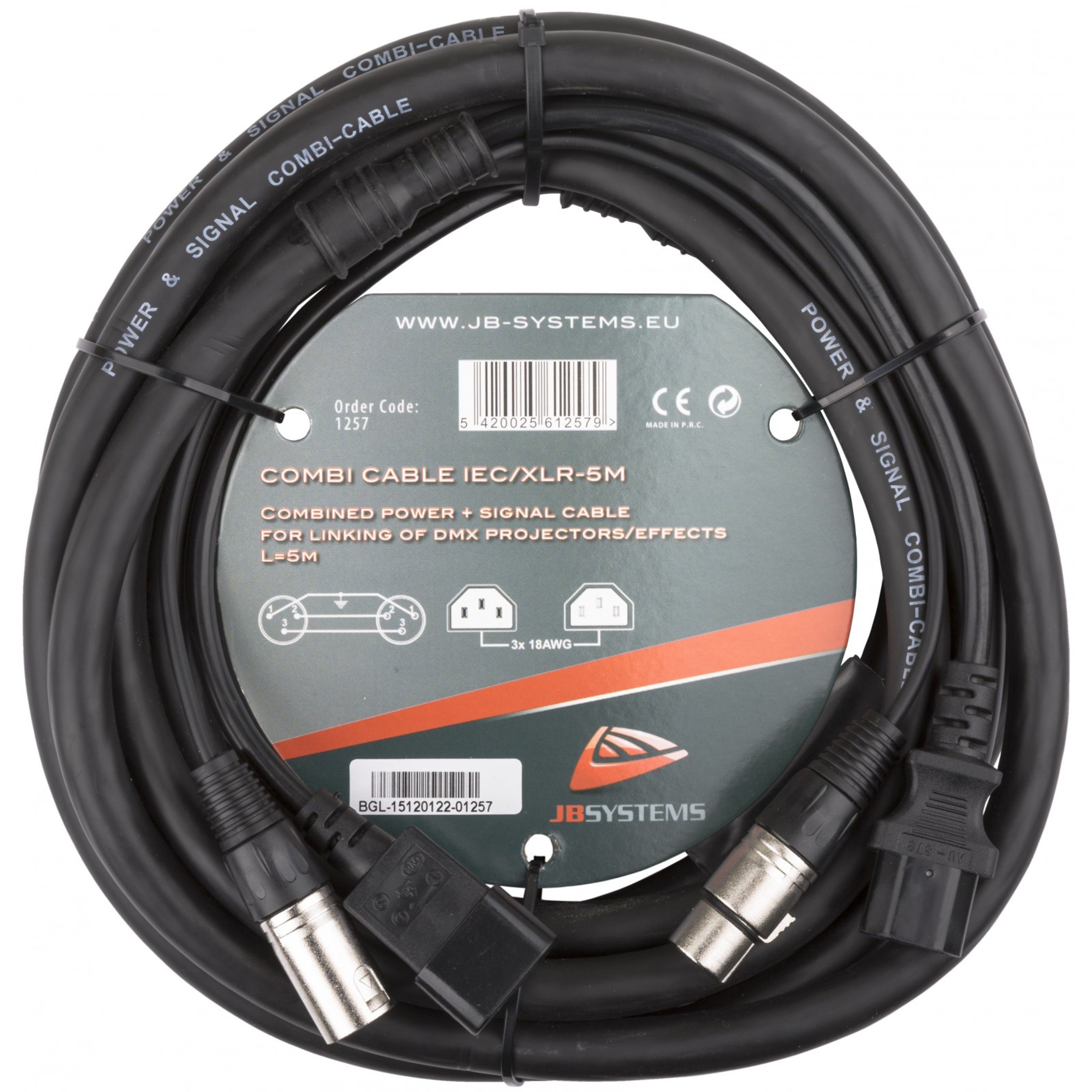 Briteq Audio-Kabel, Combi Cable IEC/XLR 5m - Kabel
