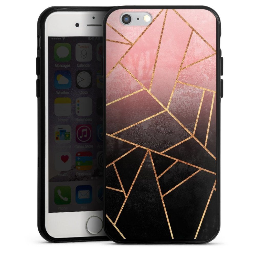 Deindesign Handyhülle Pink And Black Stone Gold Print Apple Iphone 6