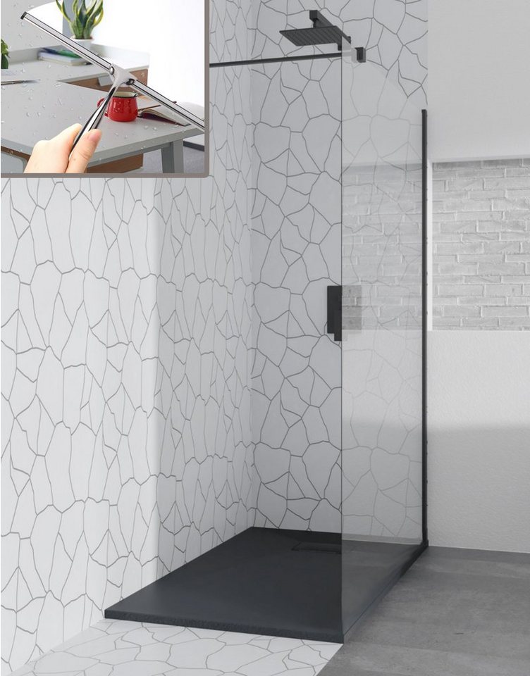 Kolman Walk In Dusche Ketil 80x195 And Duschwanne Vidar 80x80 Schwarz