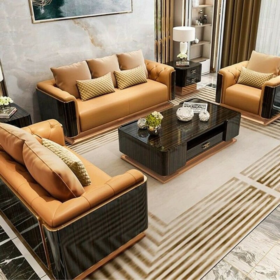 Jvmoebel Wohnzimmer Set Designer Garnitur Klassische Sofa Couch Set
