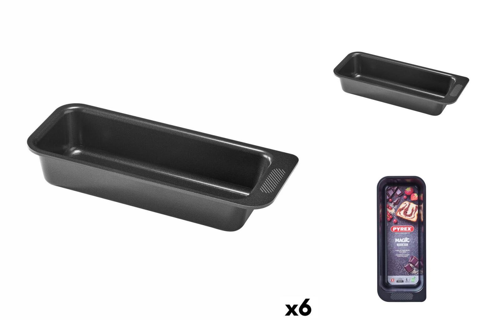 Pyrex Backform Backform Pyrex Magic Rechteckig Schwarz Ø 26 Cm 6 Stück