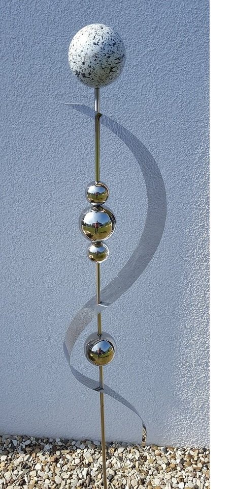 Jürgen Bocker Garten Ambiente Gartenstecker Skulptur Merkur Edelstahl