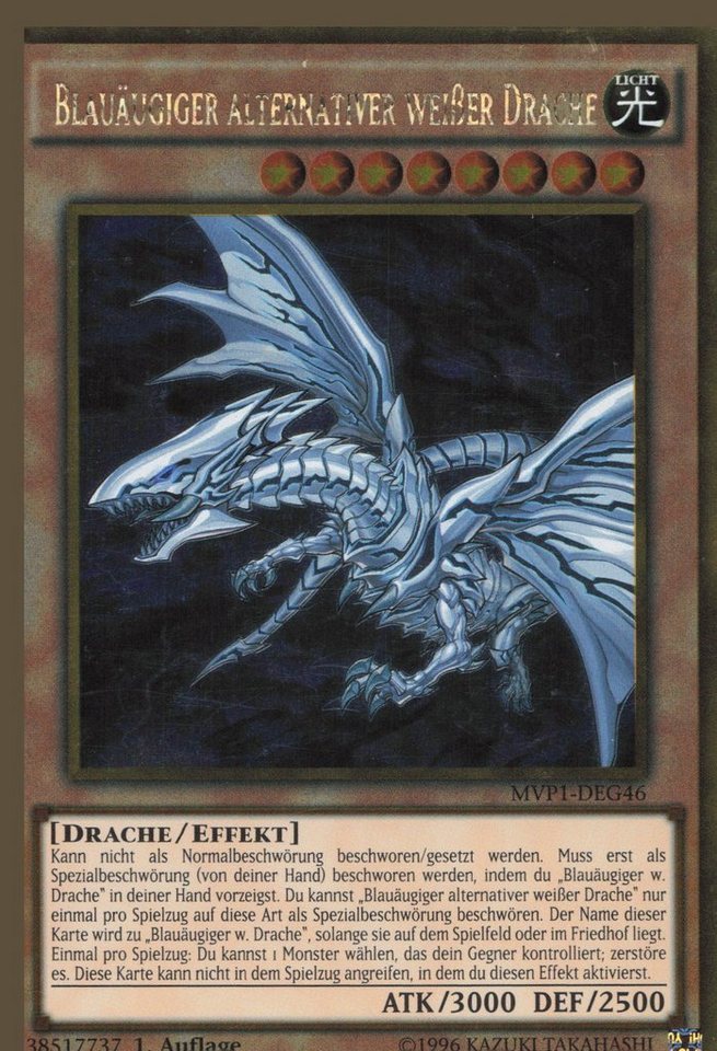 Recollectibles Sammelkarte Yugioh Karte Blauäugiger Alternativer Weißer