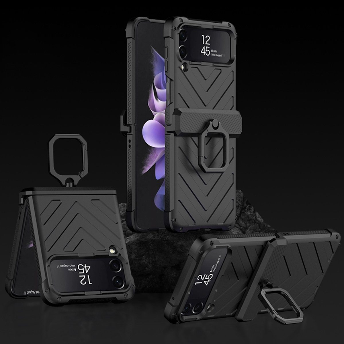 Wigento Handyhülle Für Samsung Galaxy Z Flip4 5g Outdoor Kunststoff