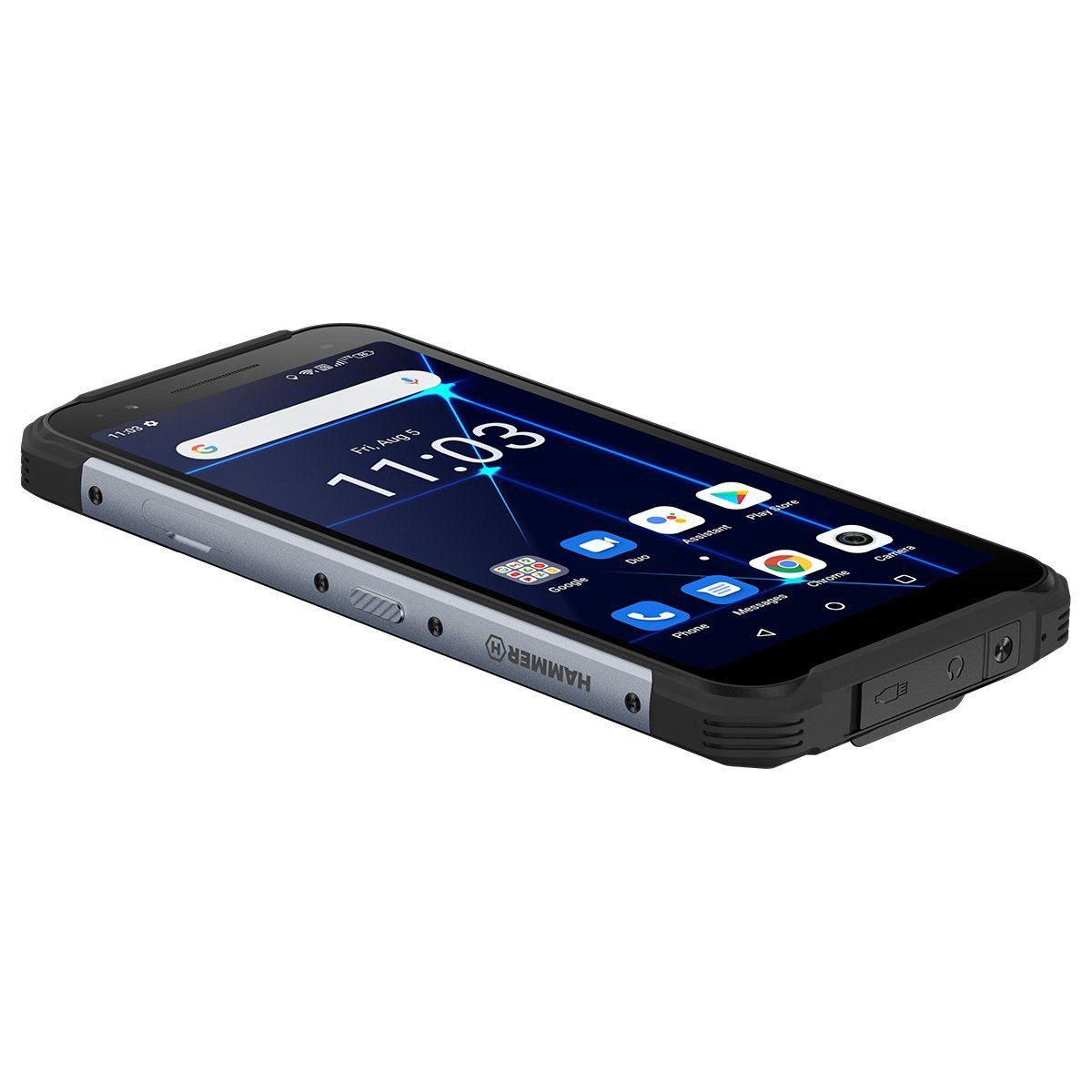 Hammer Construction LTE Smartphone 6 Zoll, 6000 mAh, 128GB, Schwarz ...