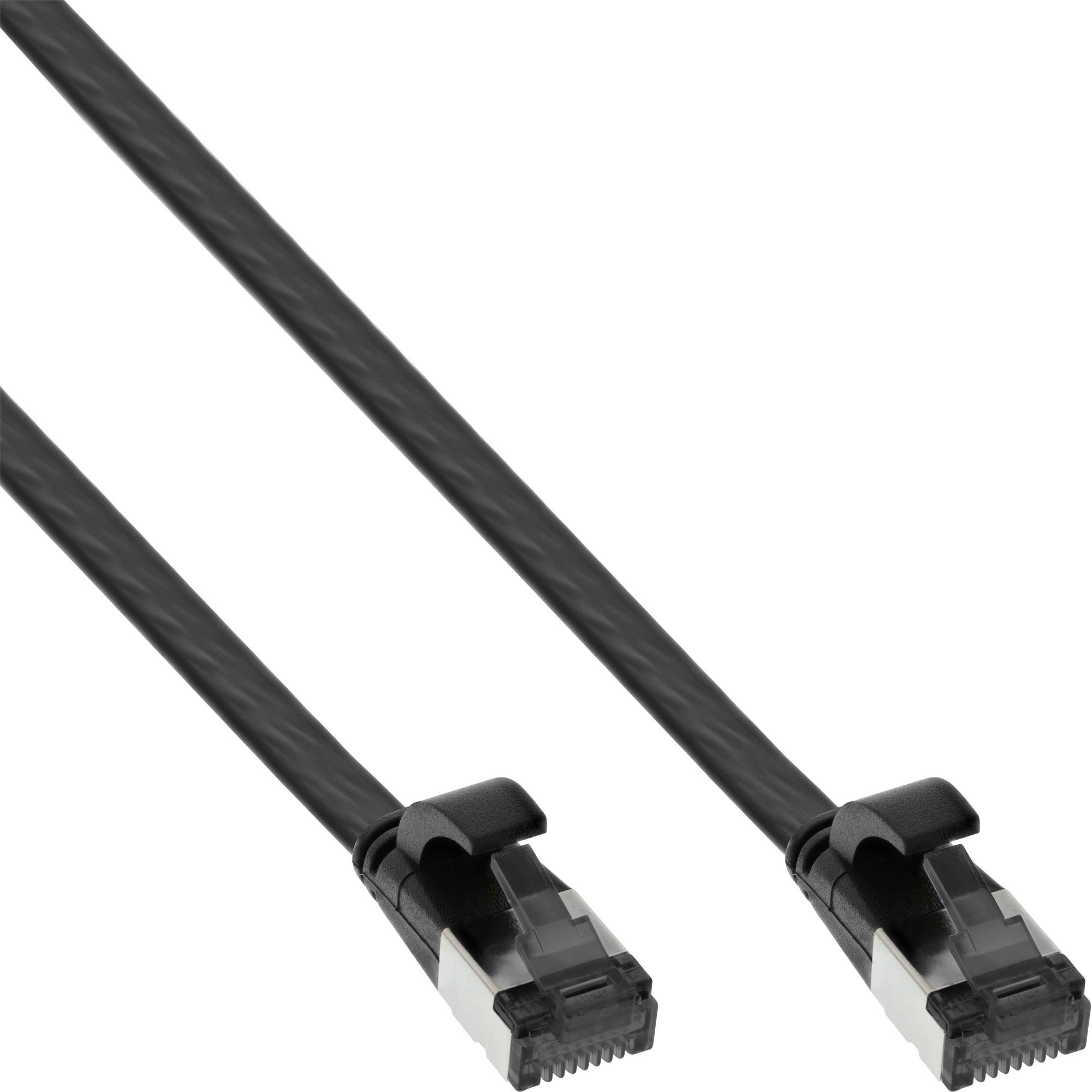 INTOS ELECTRONIC AG »InLine® Patchkabel flach, U/FTP, Cat.8.1, TPE halogenfrei, schwarz, 3m« LAN ...