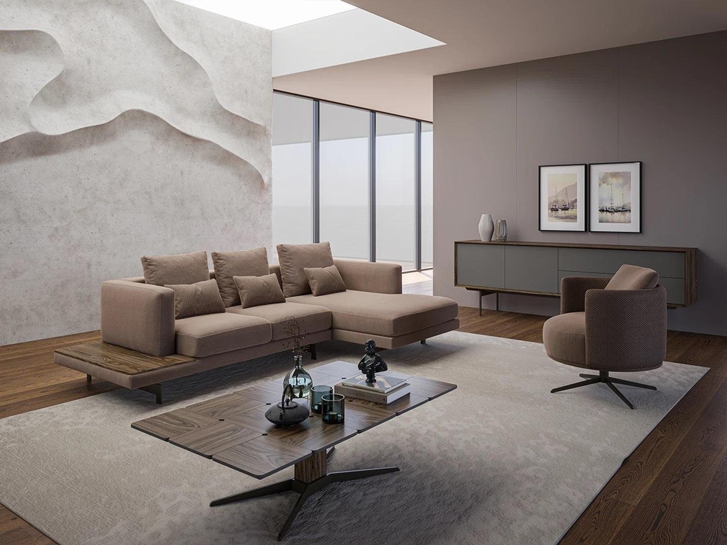 Jvmoebel Wohnzimmer Set Beige Wohnzimmer Set Sofagarnitur Sofa L Form