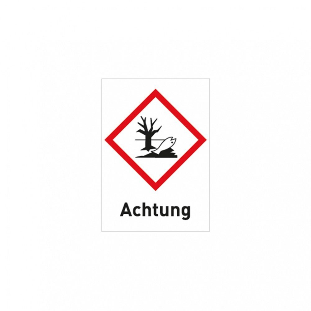 Dreifke Hinweisschild Dreifke® Aufkleber Umweltgefährlich (GHS 09) Achtung, Folie, 74x105 mm