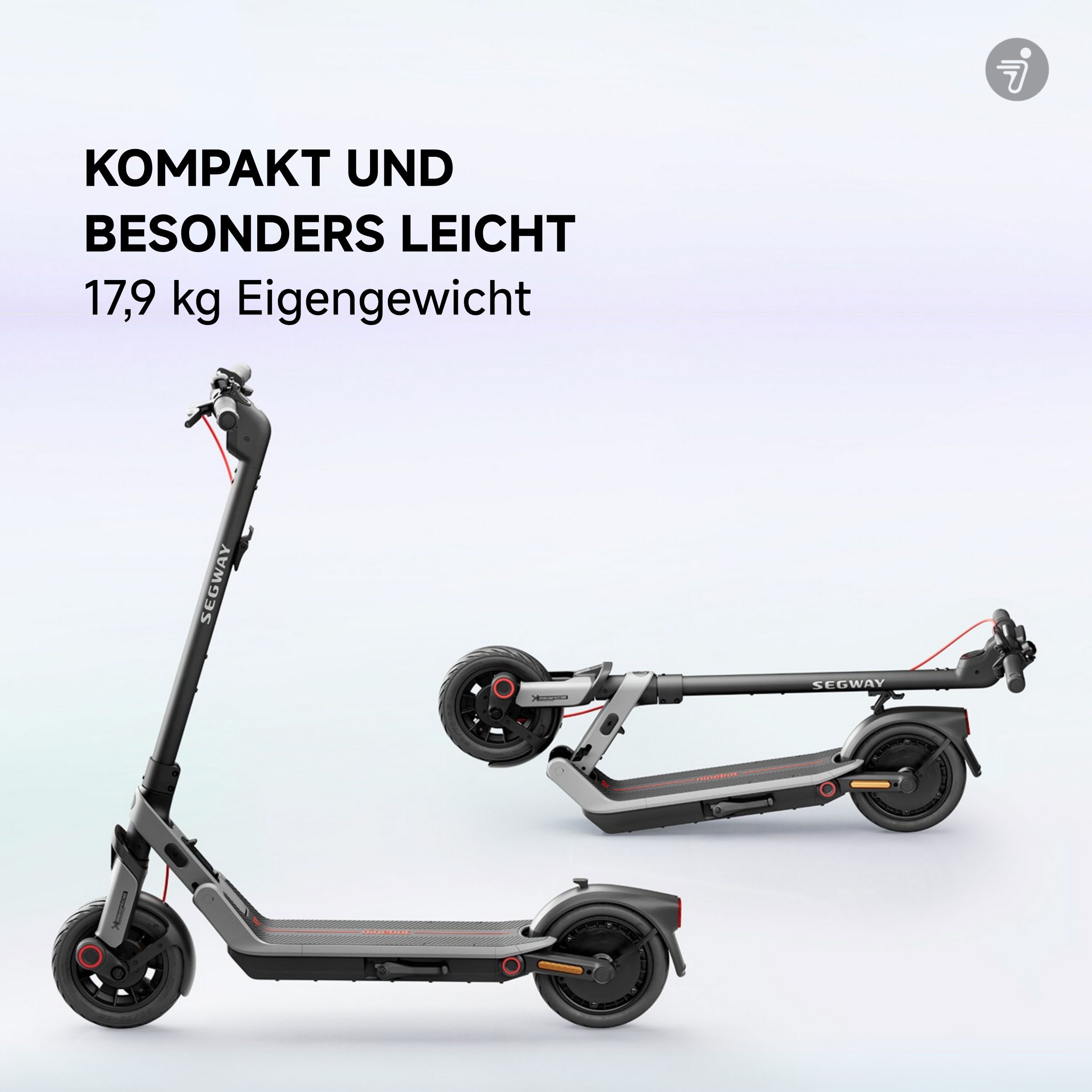 Segway E-Scooter E3 Pro D, 20 km/h, (Ninebot E-Scooter), Schlauchlose ...