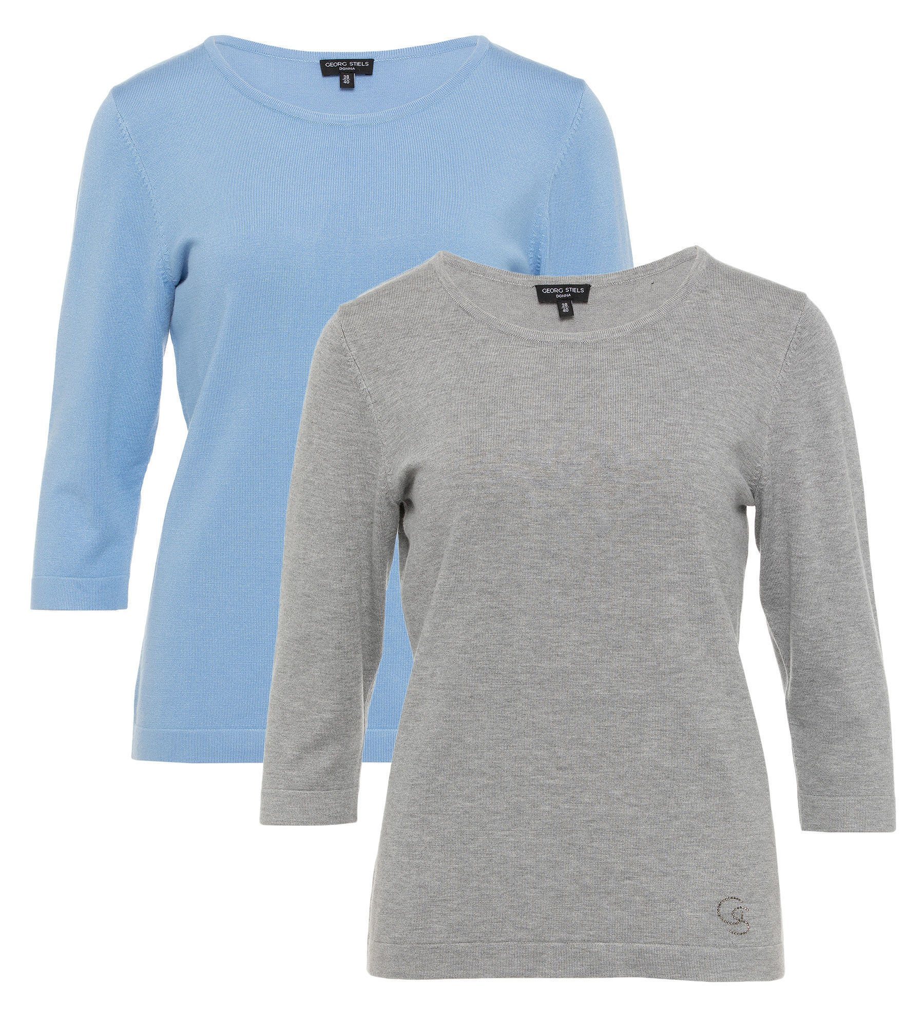 Georg Stiels Strickpullover Ferinstrickshirt Figurumspielend 2er Pack