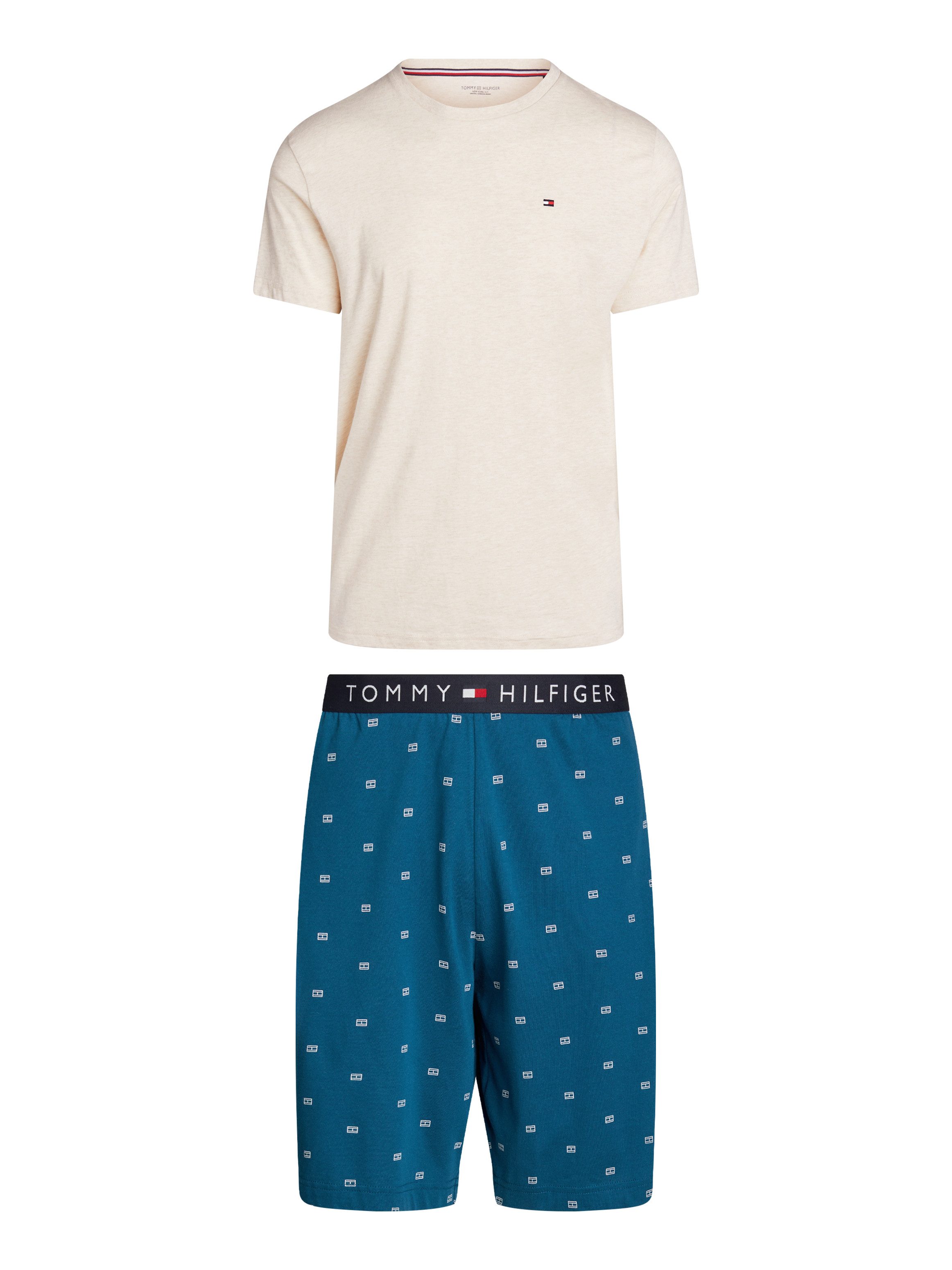 Tommy Hilfiger Underwear Schlafanzug Cn Ss Short Jersey Set Print Set