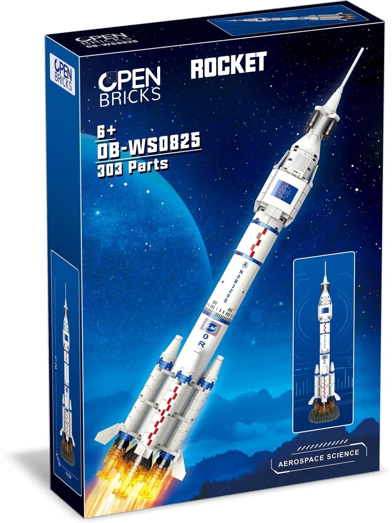 Open Bricks OpenBricks Rocket Konstruktions-Spielset, (303 St)