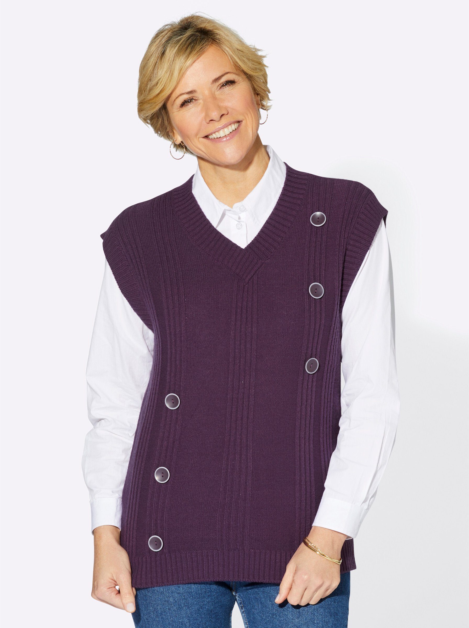 Witt Pullunder Pullunder, Attraktive Zierknöpfe