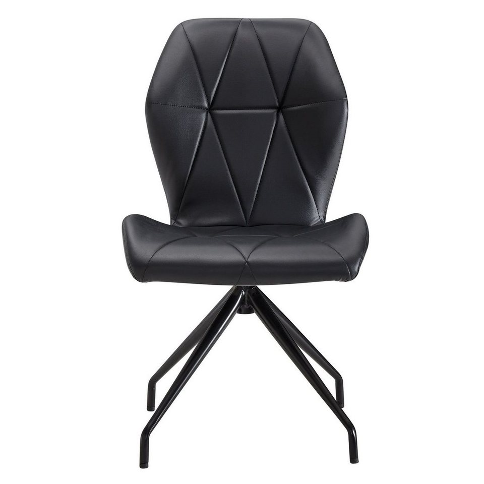 Finebuy Esszimmerstuhl Fb77659 Kunstleder Schwarz 60x93x60 Cm
