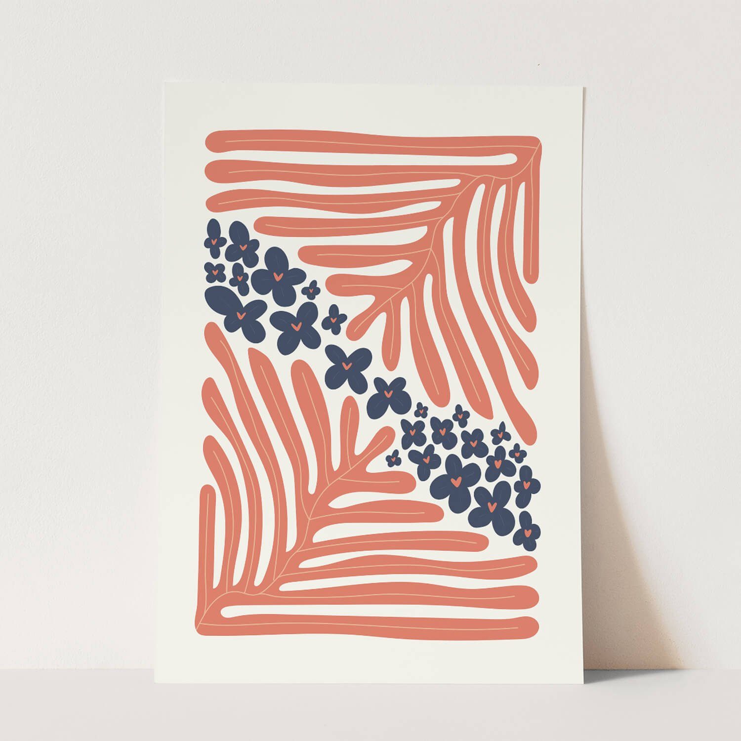 Sinus Art Wandbild Grafik Dekorativ Modern Muster Pflanze