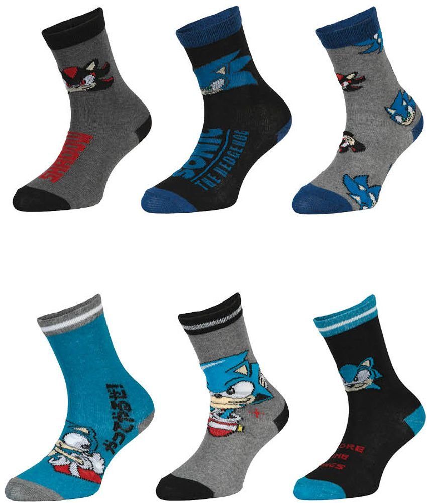 Sonic SEGA Basicsocken Sonic Kinder Socken Strümpfe Jungen + Mädchen 23/26 27/30 31/34