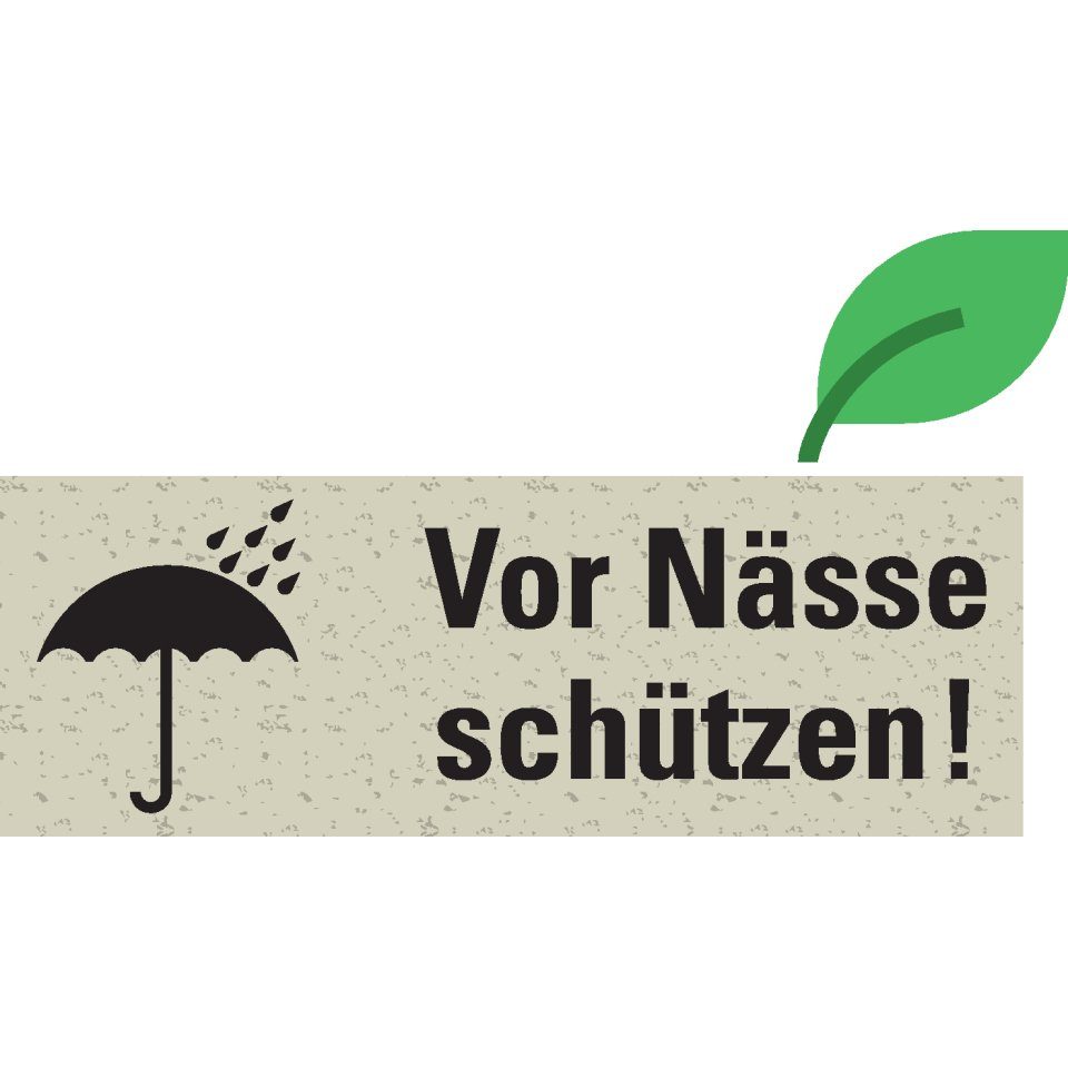 König Werbeanlagen Hinweisschild Hinweisetikett Vor Nässe schützen!, weiß, Graspapier, selbstkl ...