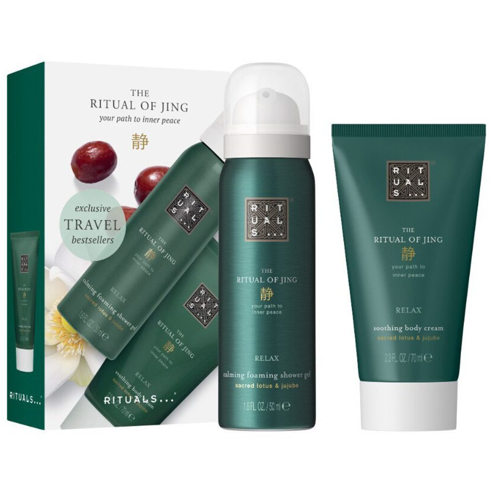 Rituals Pflege-Geschenkset Mini Travel Set Jing – Duschschaum & Creme für entspannte Hautpflege
