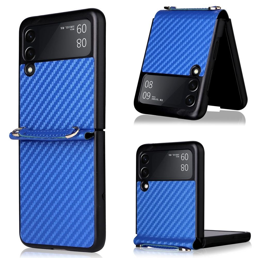Wigento Handyhülle Für Samsung Galaxy Z Flip3 5g Carbon Design