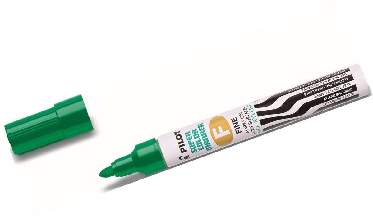 Pilot Pen Permanentmarker Permanentmarker fein 1mm Rundspitze grün