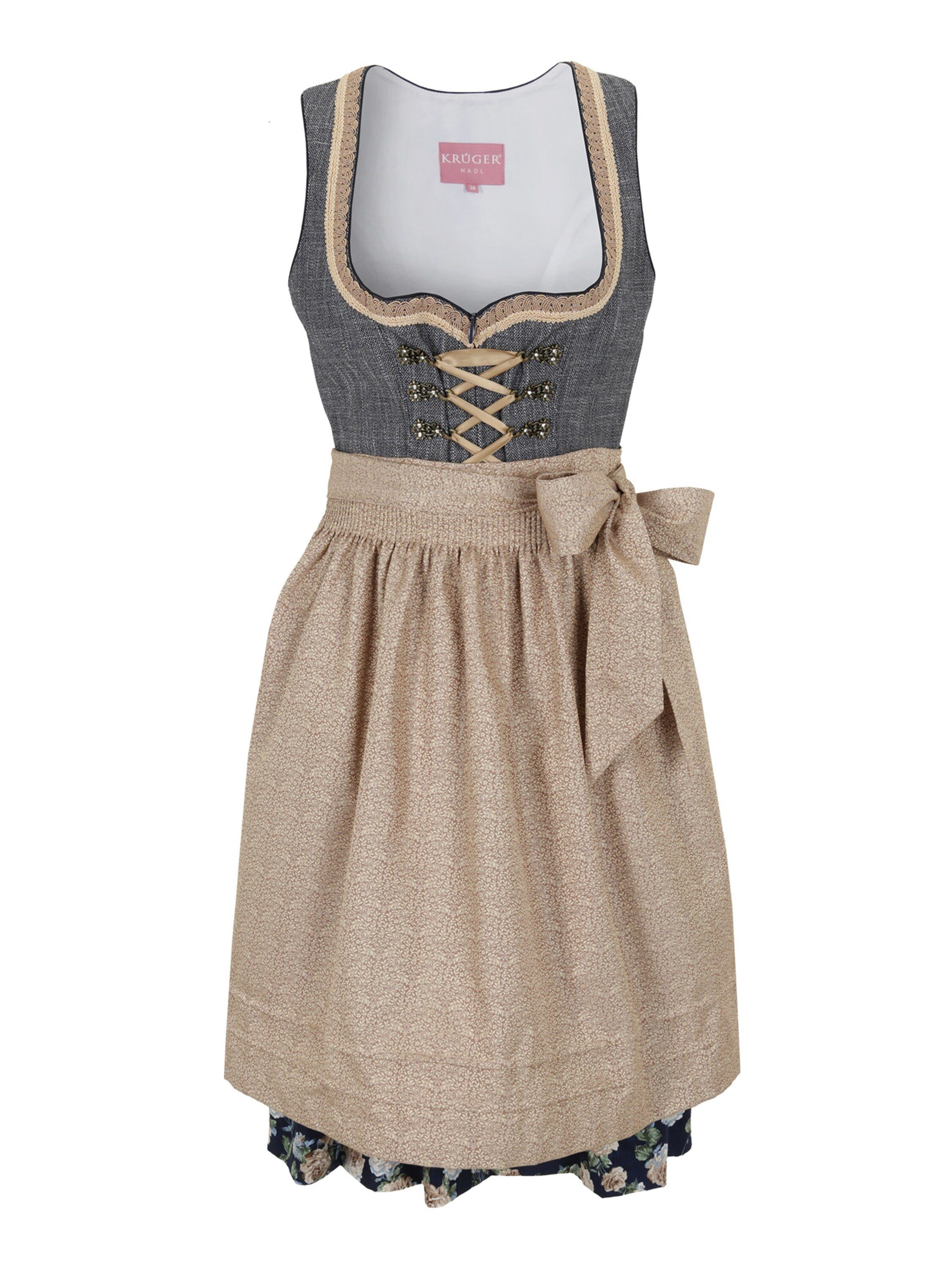 Krüger Madl Dirndl (1-tlg) Drapiert/gerafft, Trachtenkleid